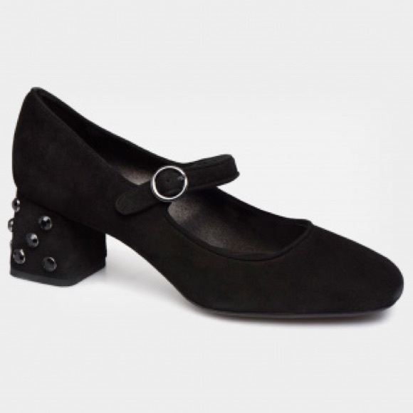 Geox | Shoes | Geox Mary Jane Block Jewel Heel Black Size 838 New ...